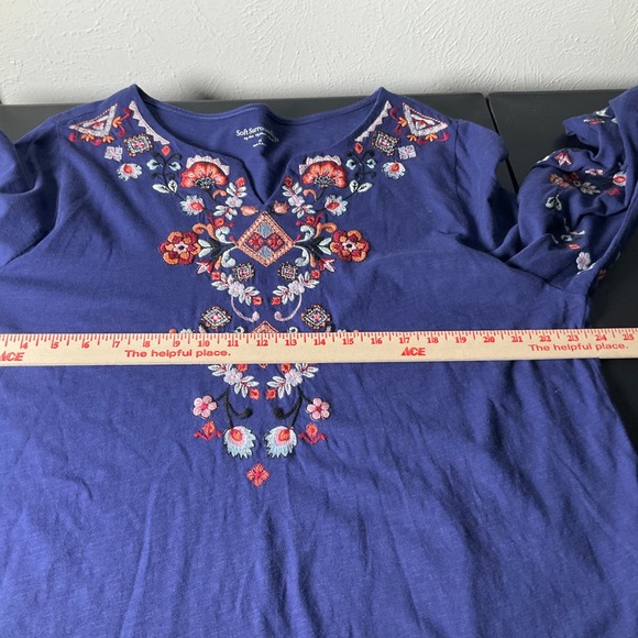 Soft Surroundings | Tops | Soft Surroundings Embroidered Long Sleeve ...